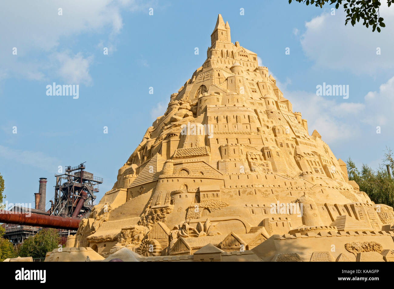 Record breaking sand castle which gained an entry in the Guiness Book ...