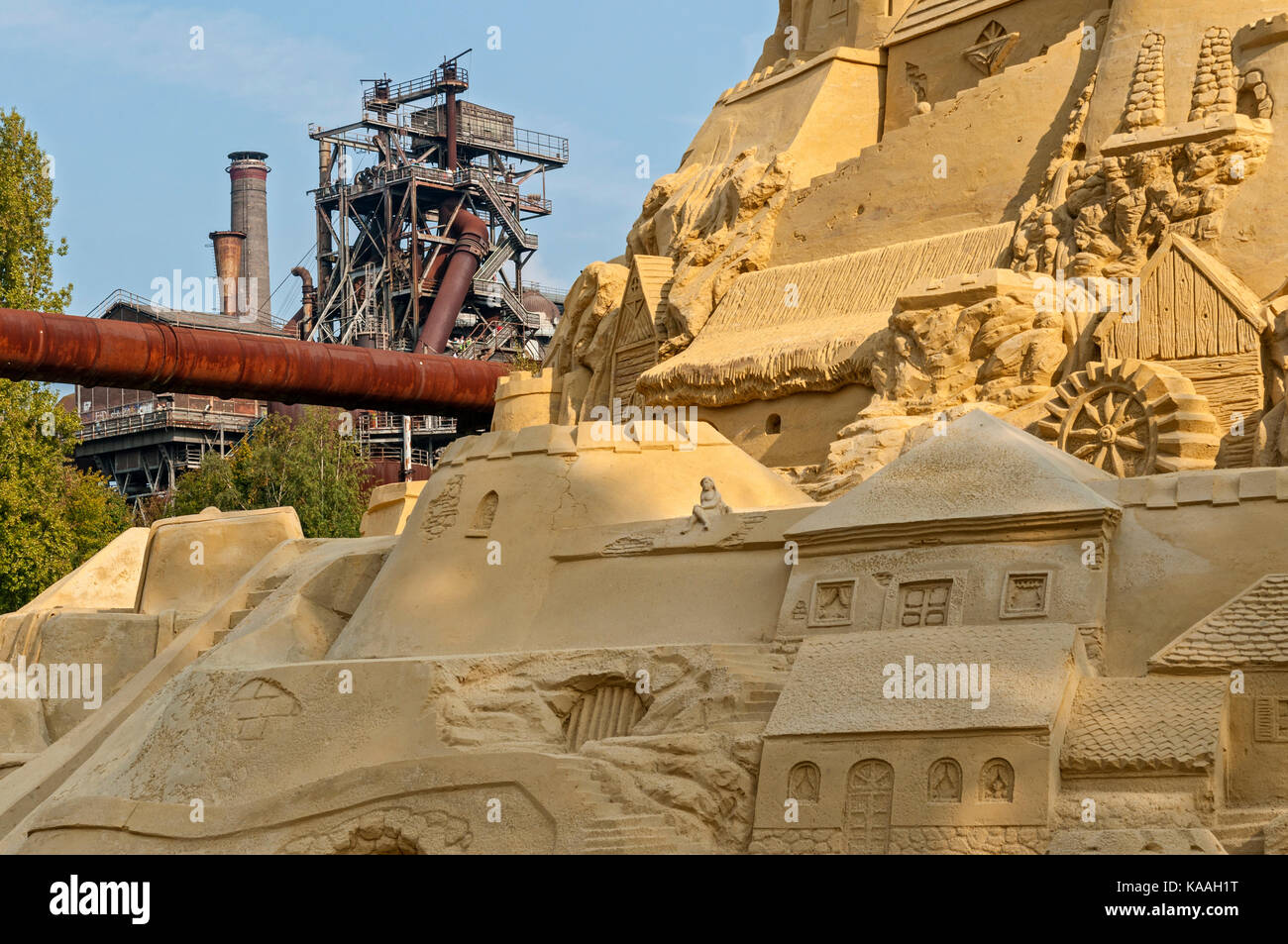 Record breaking sand castle which gained an entry in the Guiness Book ...