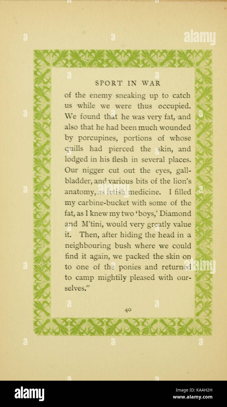 A historical illustration from *Sport in War*, capturing the role of ...
