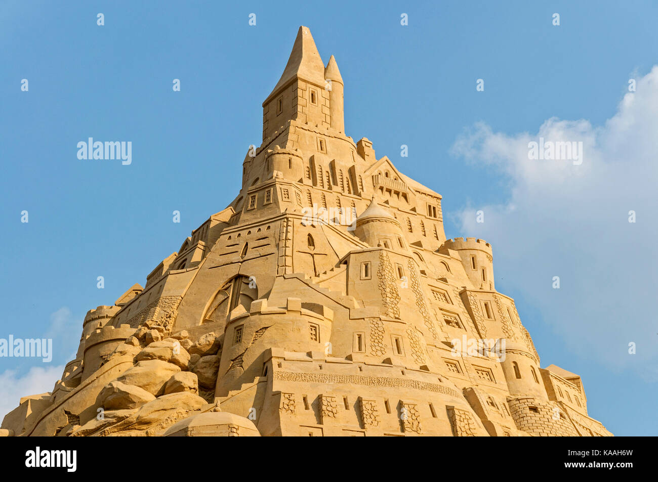 Record breaking sand castle which gained an entry in the Guiness Book ...