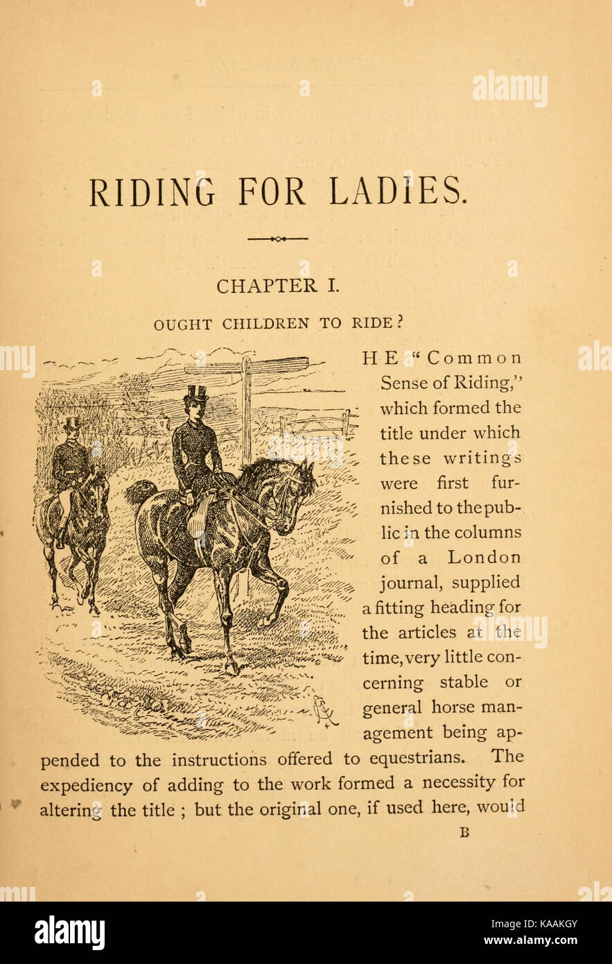 Riding for ladies BHL20713652 Stock Photo - Alamy