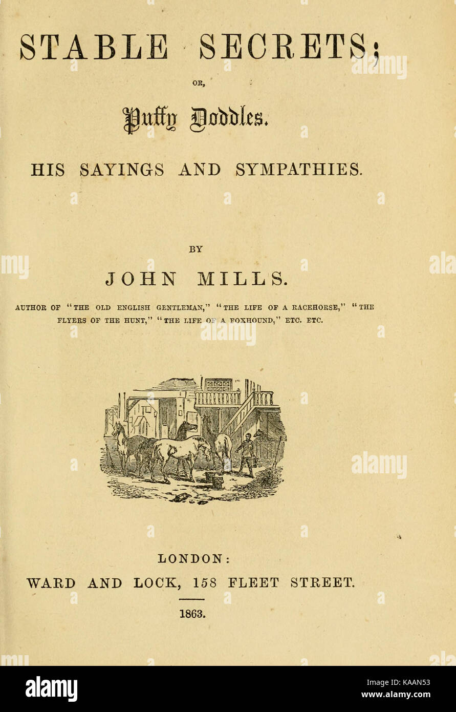 Vintage horse stable scene hi-res stock photography and images - Alamy