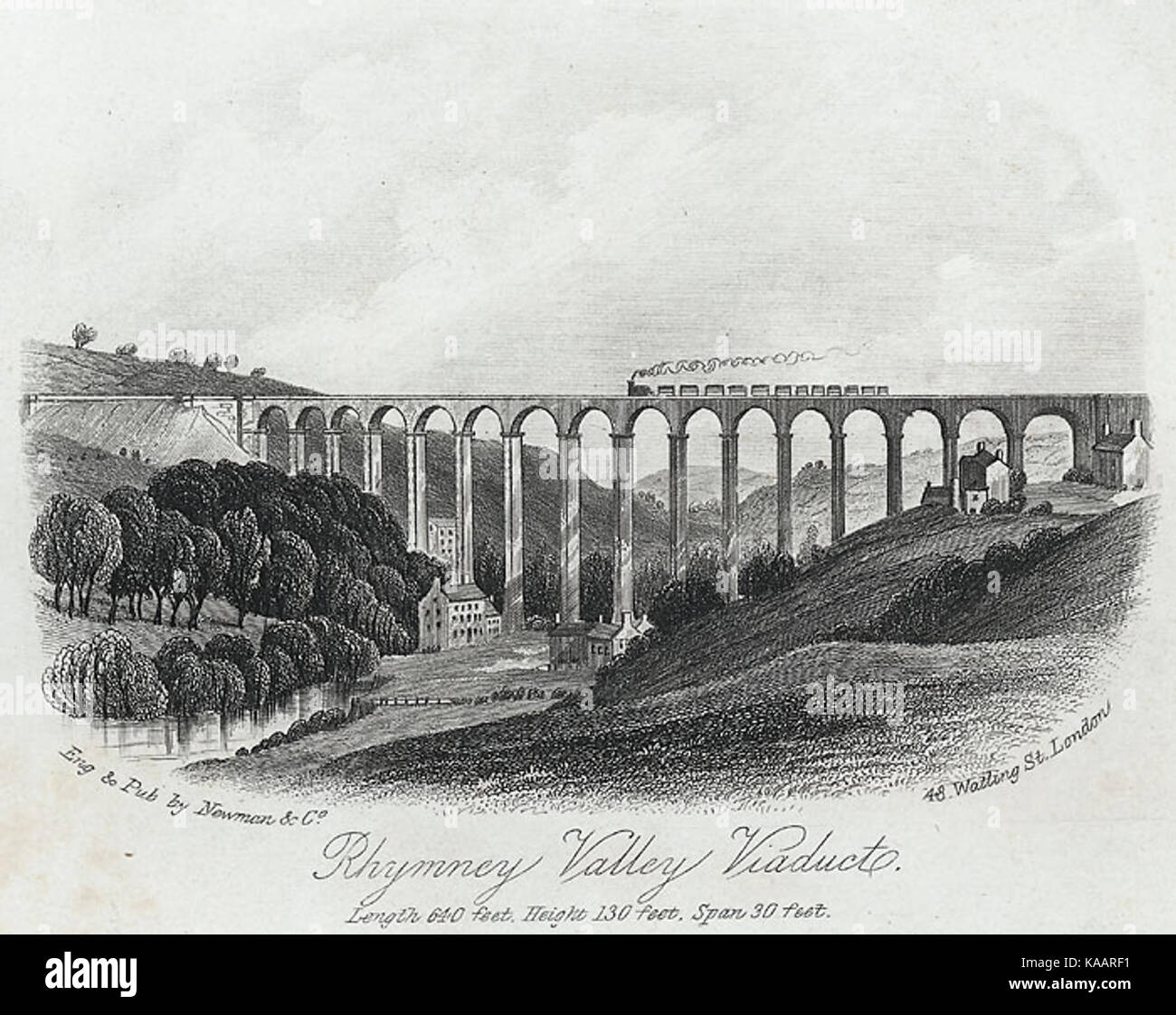Rhymney valley viaduct Stock Photo - Alamy