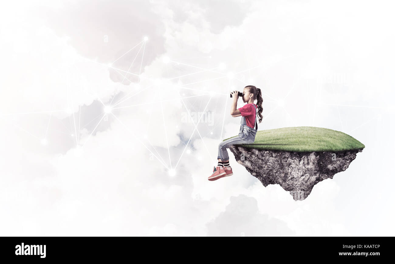 Idea of children Internet communication or online playing and pa Stock ...