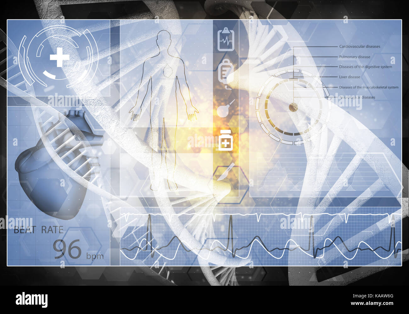 Medicine user interface Stock Photo - Alamy
