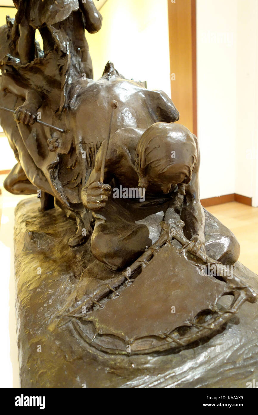 Sioux Indian Buffalo Dance by Solon H. Borglum, view 5, modeled 1902 ...