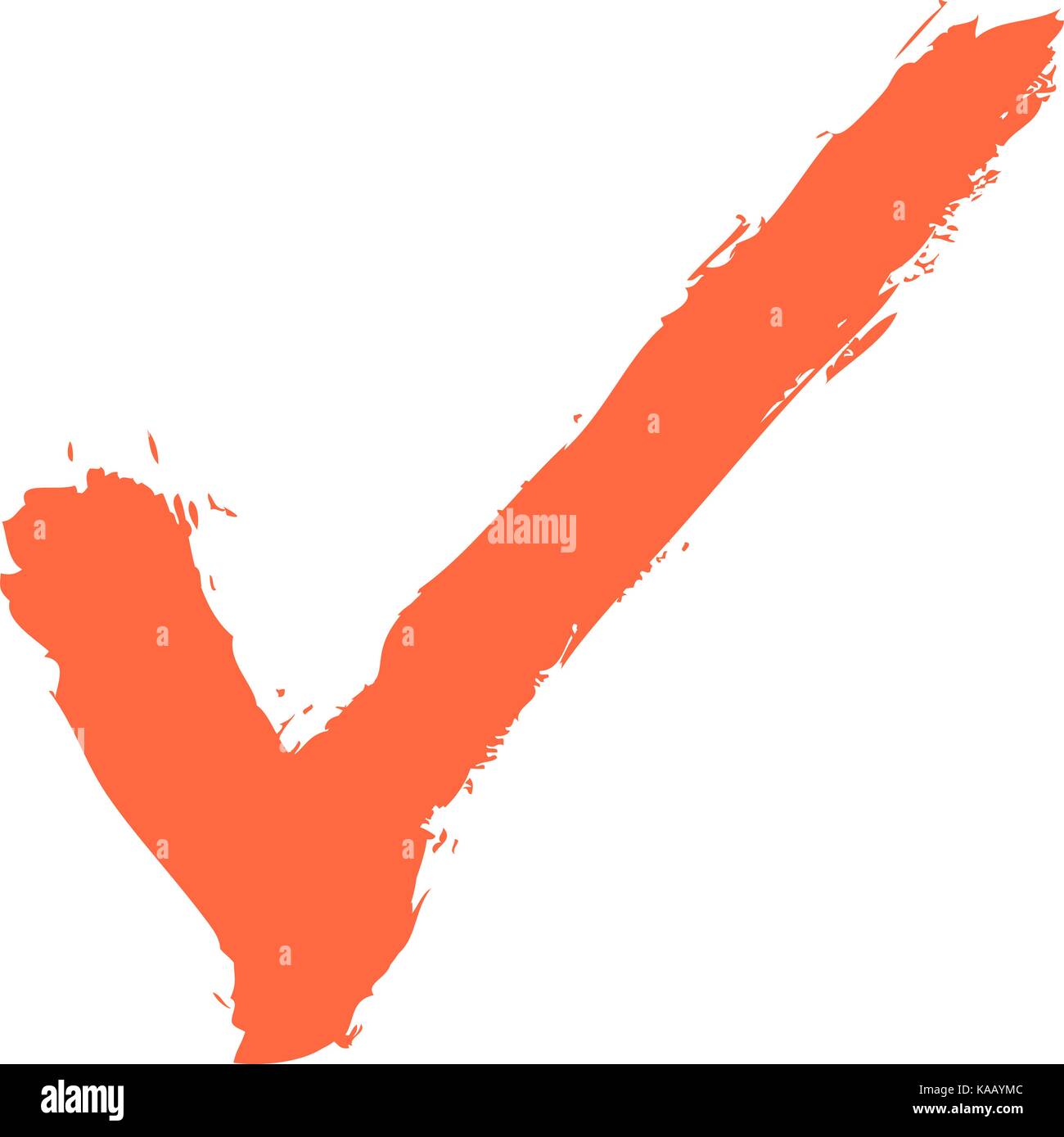 Check mark symbol made of ink strokes. Quick and easy recolorable shape ...