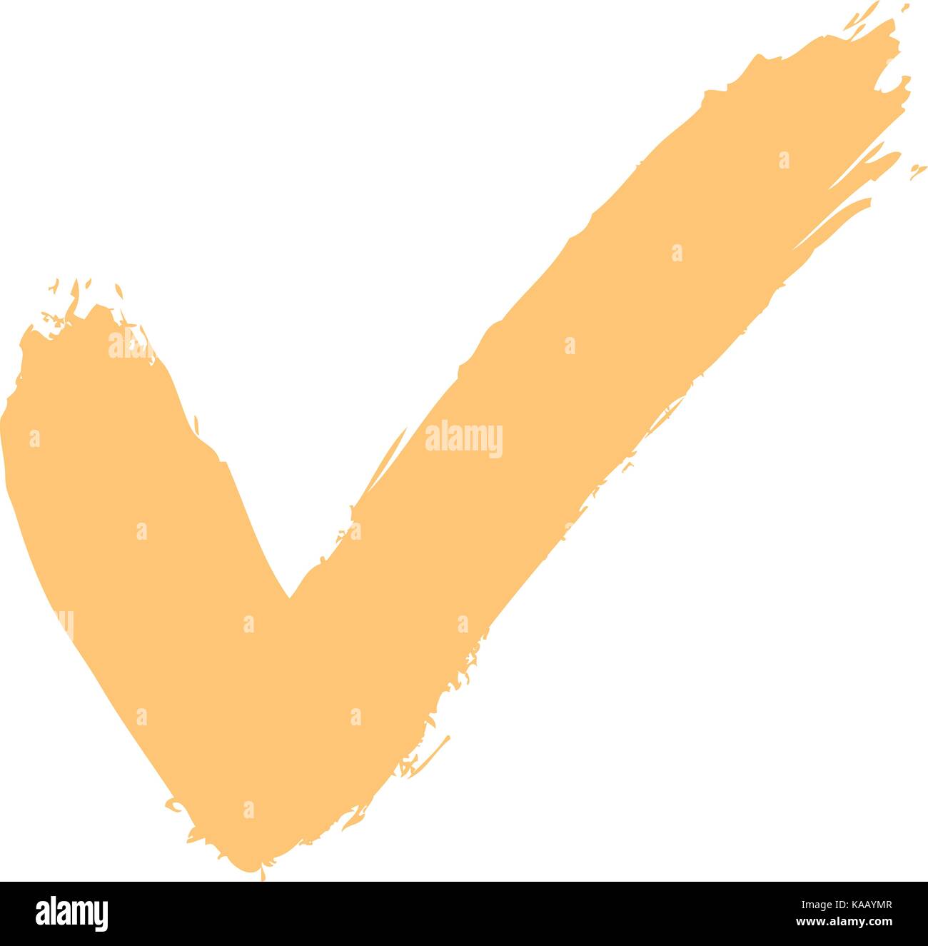 Check mark symbol made of ink strokes. Quick and easy recolorable shape ...