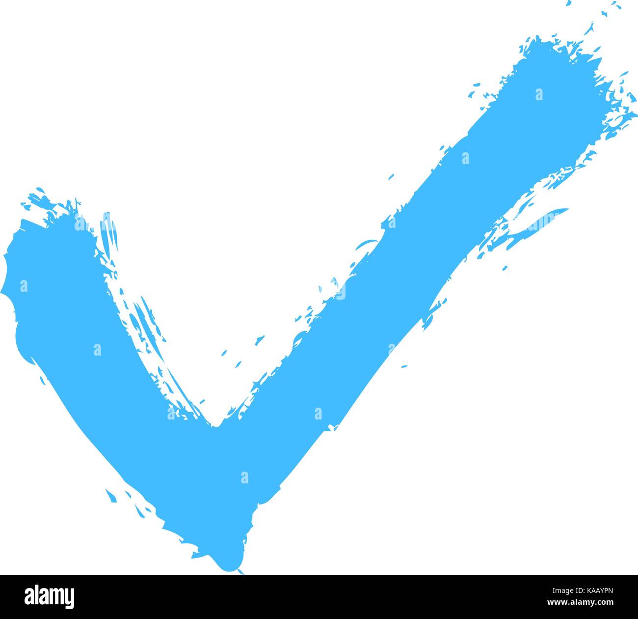 Check mark symbol made of ink strokes. Quick and easy recolorable shape ...