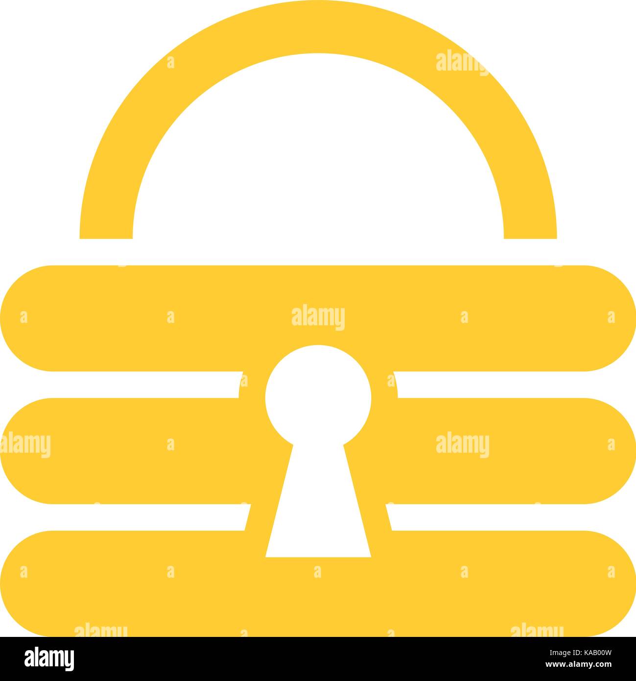 Flat padlock icon lock sign password button. Quick and easy recolorable ...