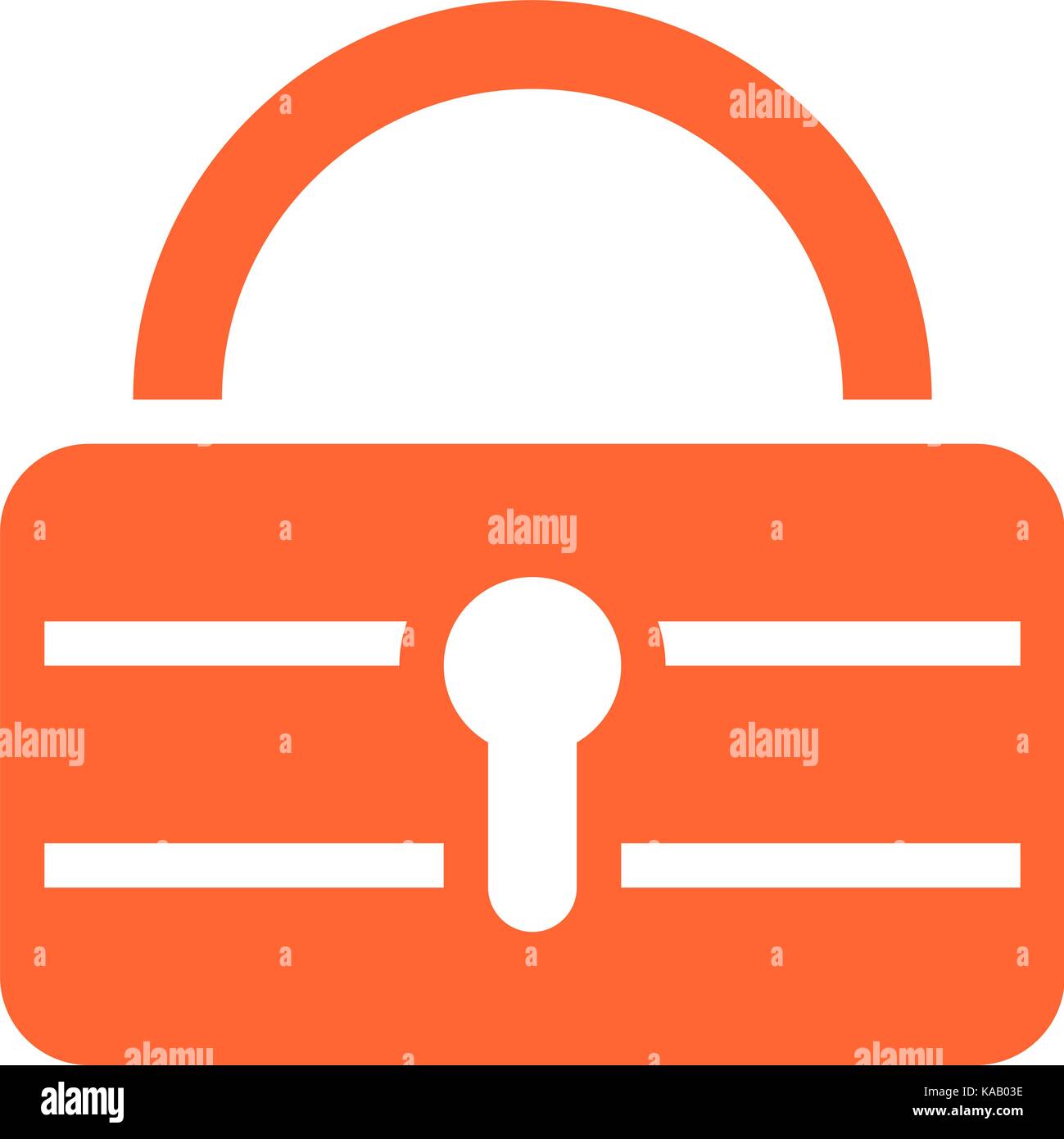 Flat padlock icon lock sign password button. Quick and easy recolorable ...