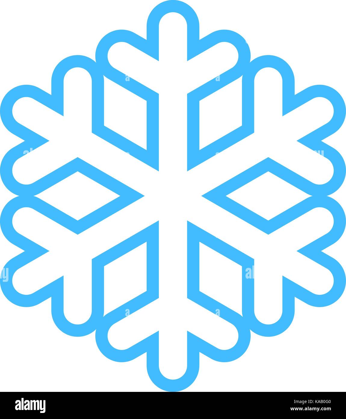 Flat snowflake low temperature sign. Quick and easy recolorable shape ...