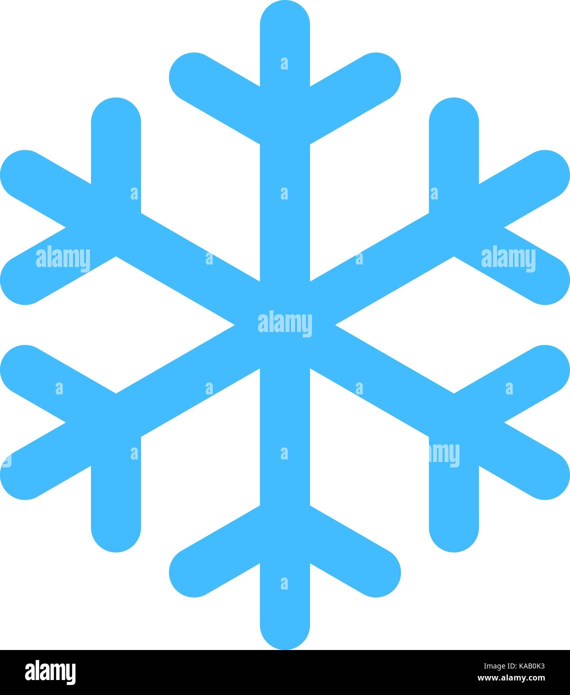 Flat snowflake low temperature sign. Quick and easy recolorable shape ...