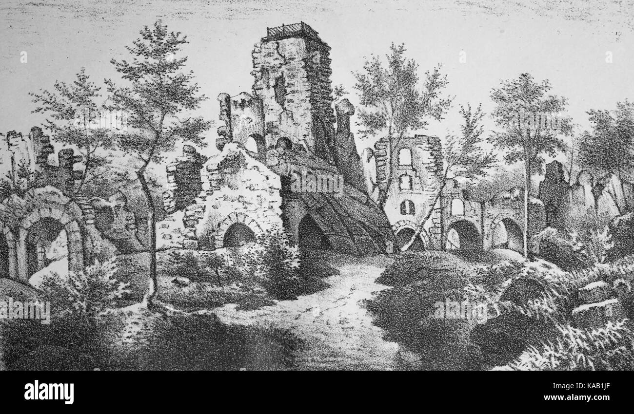 Ruine Honstein 1887 Stock Photo - Alamy