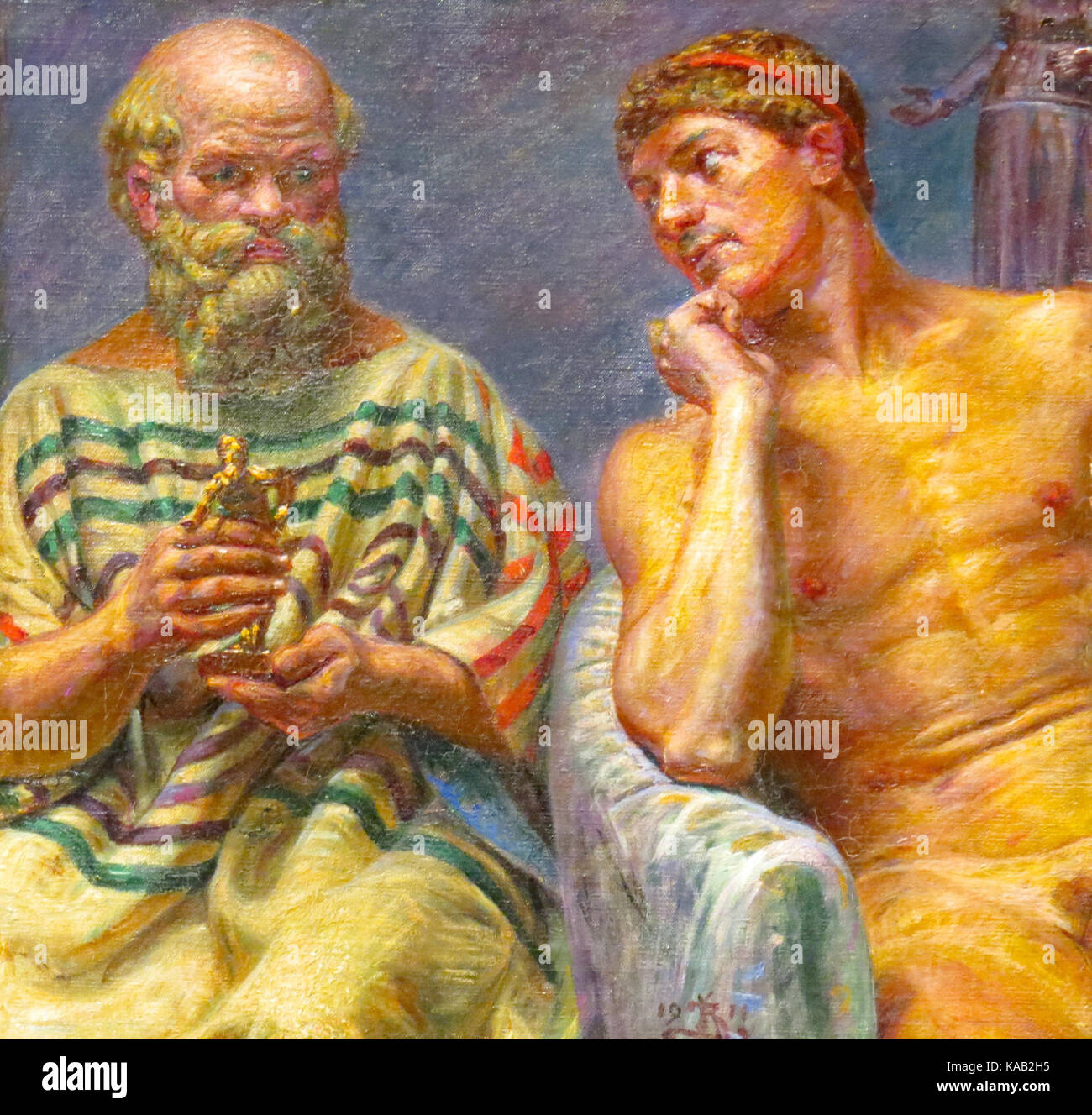 Sokrates og Alkibiades (Zahrtmann Stock Photo - Alamy
