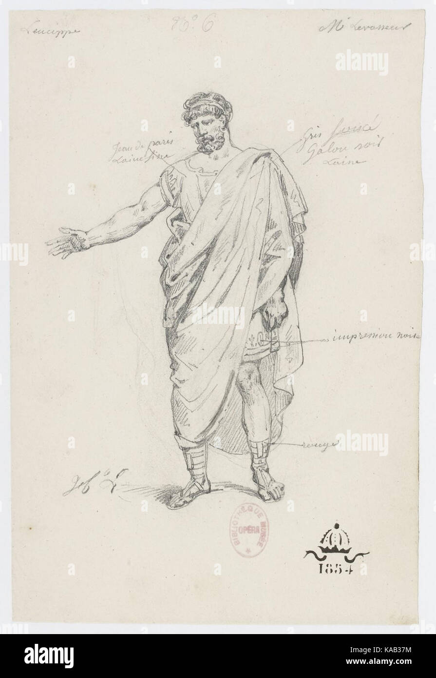 Rossini Zelmira Paris 1826 Hippolyte Lecomte Leucippe Mr Levasseur ...