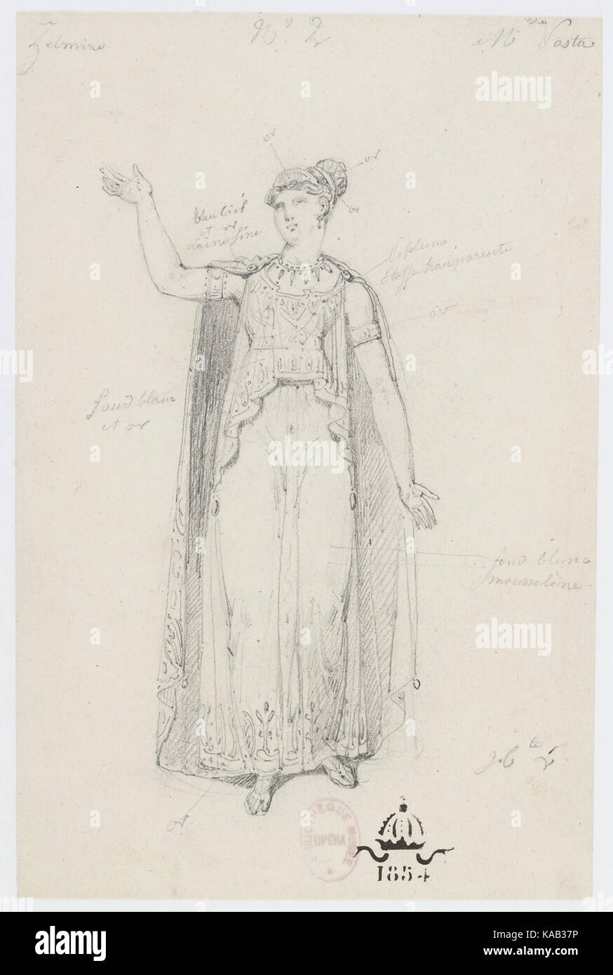 Rossini Zelmira Paris 1826 Hippolyte Lecomte Zelmira Mme Pasta Stock ...