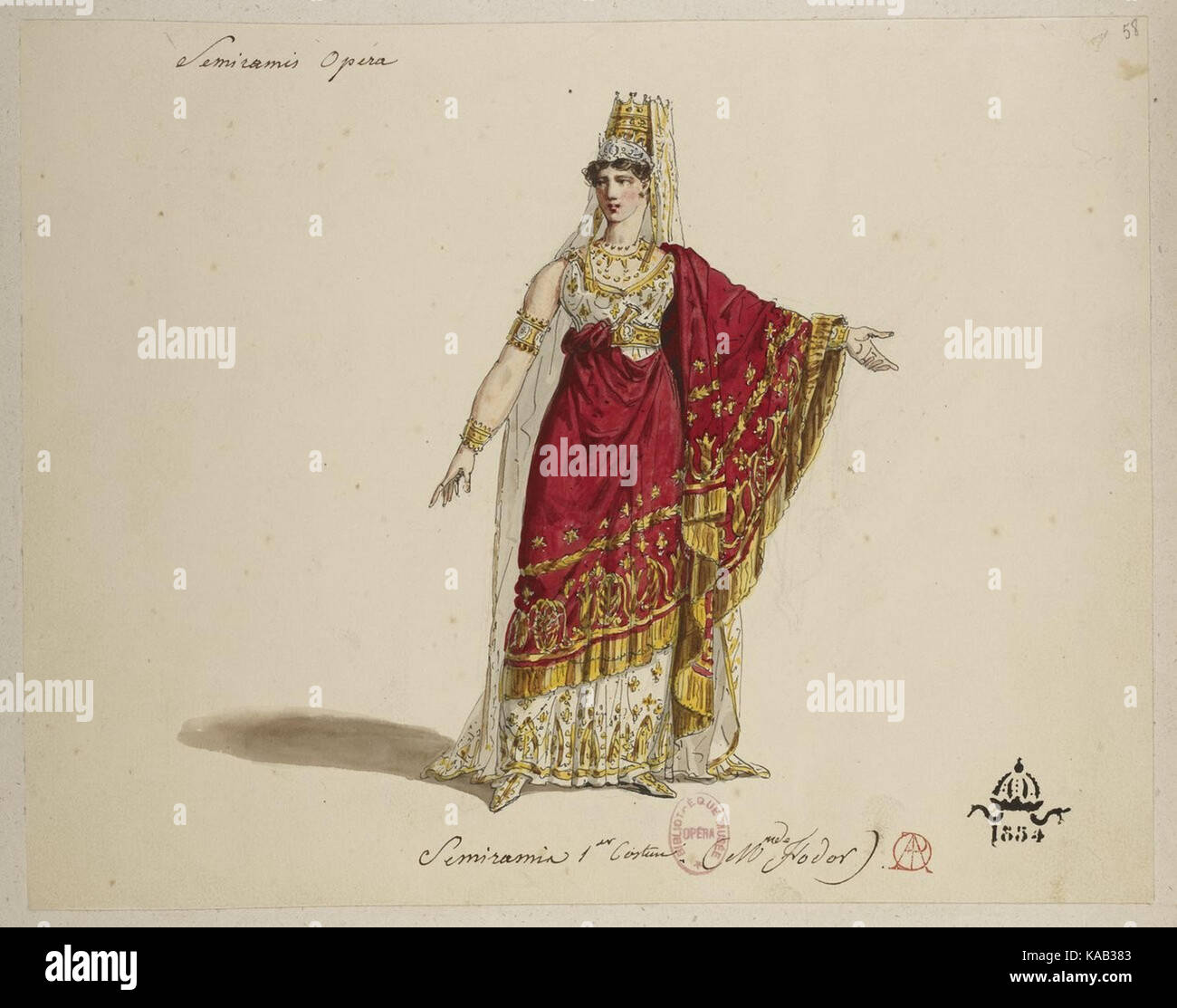 Rossini Semiramide Paris 1825 Hippolyte Lecomte Semiramis 1er Costume ...