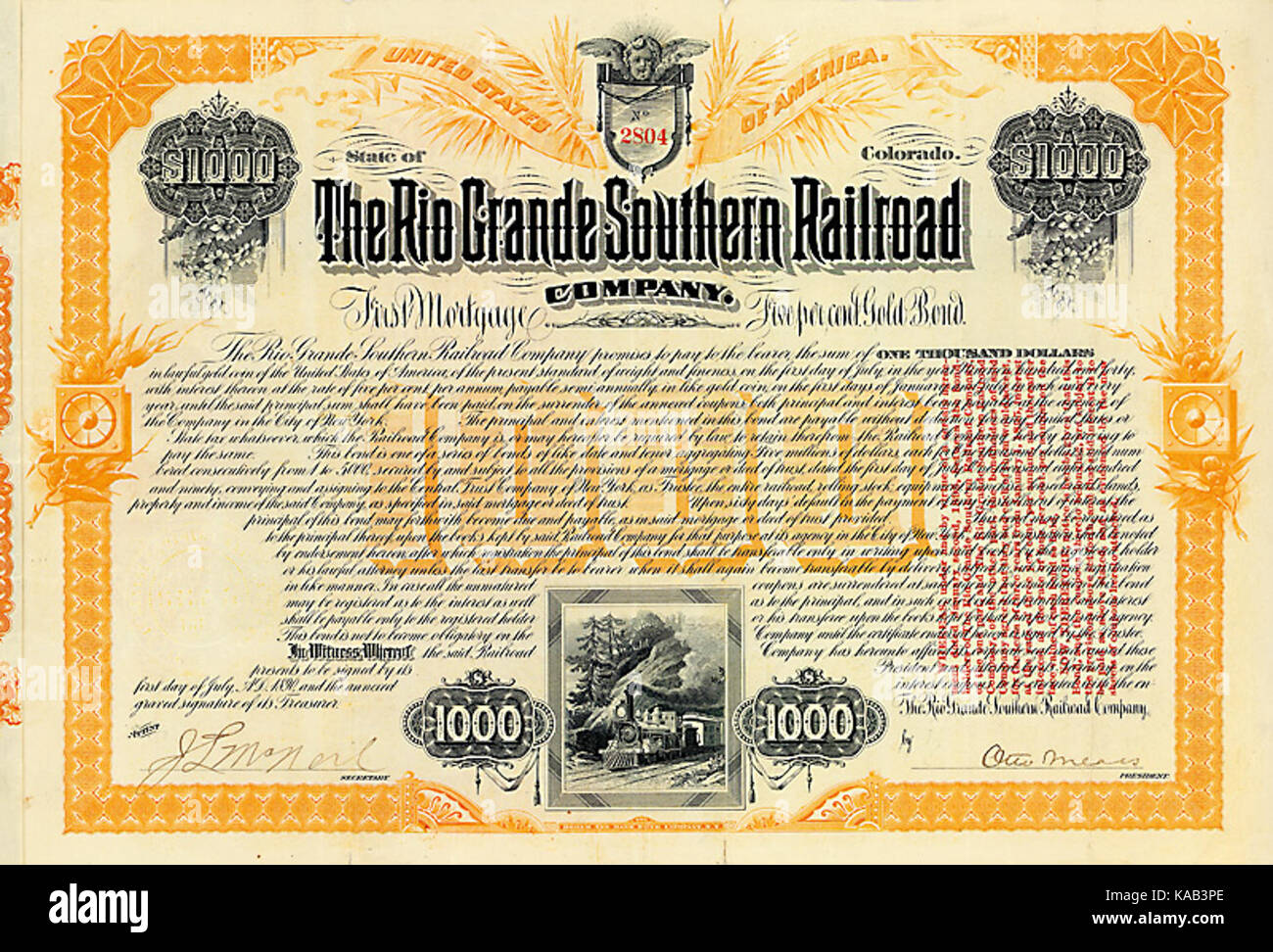 Rio Grande Southern RR 1890 Stock Photo - Alamy