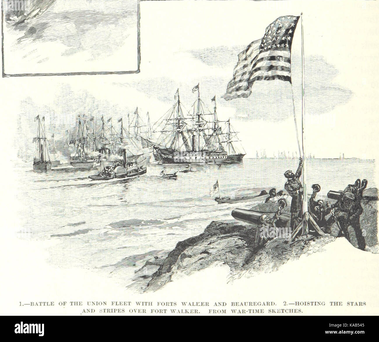 Stars and Stripes over Fort Walker Stock Photo - Alamy