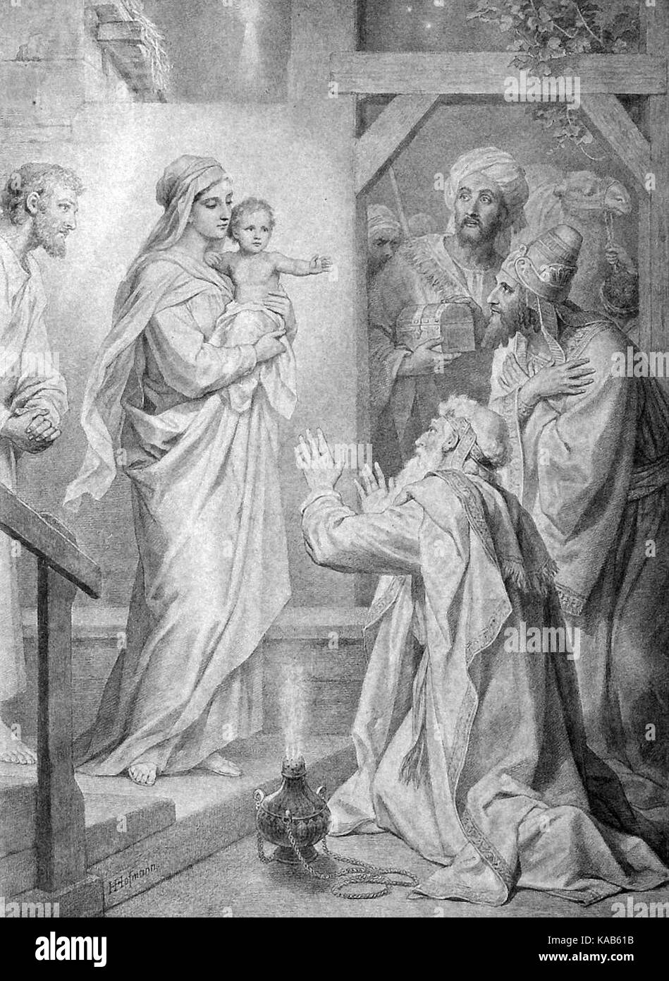 Three kings or magi Black and White Stock Photos & Images - Alamy