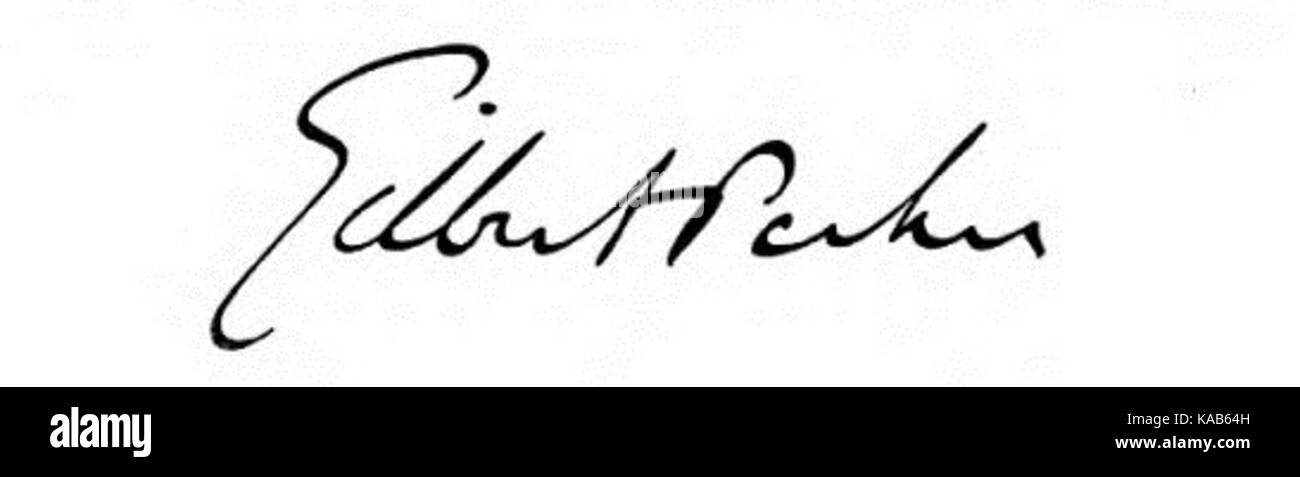 Signature of Gilbert Parker Stock Photo - Alamy