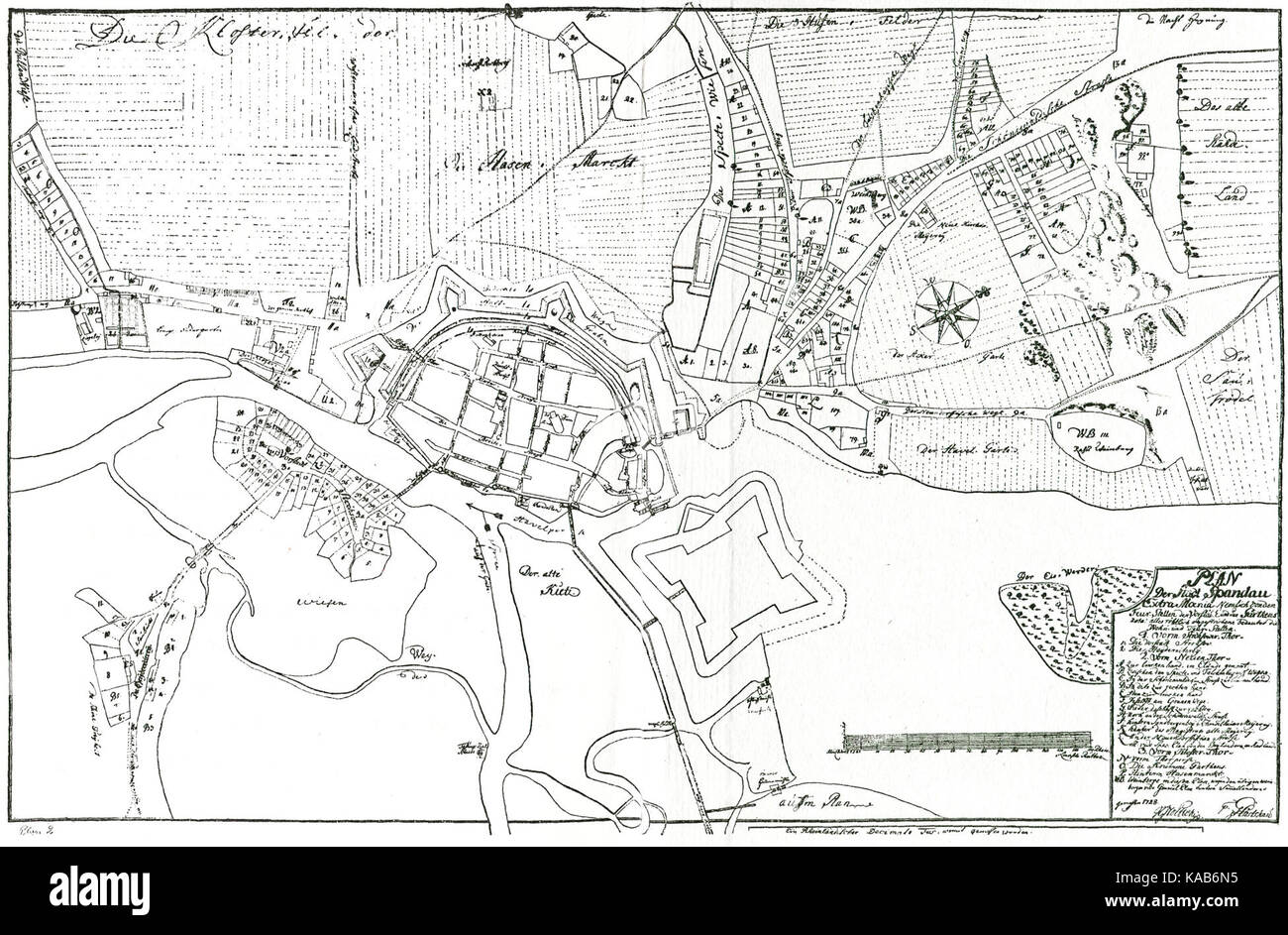A historical map or document titled 'Spandau Extra Moenia' from the ...