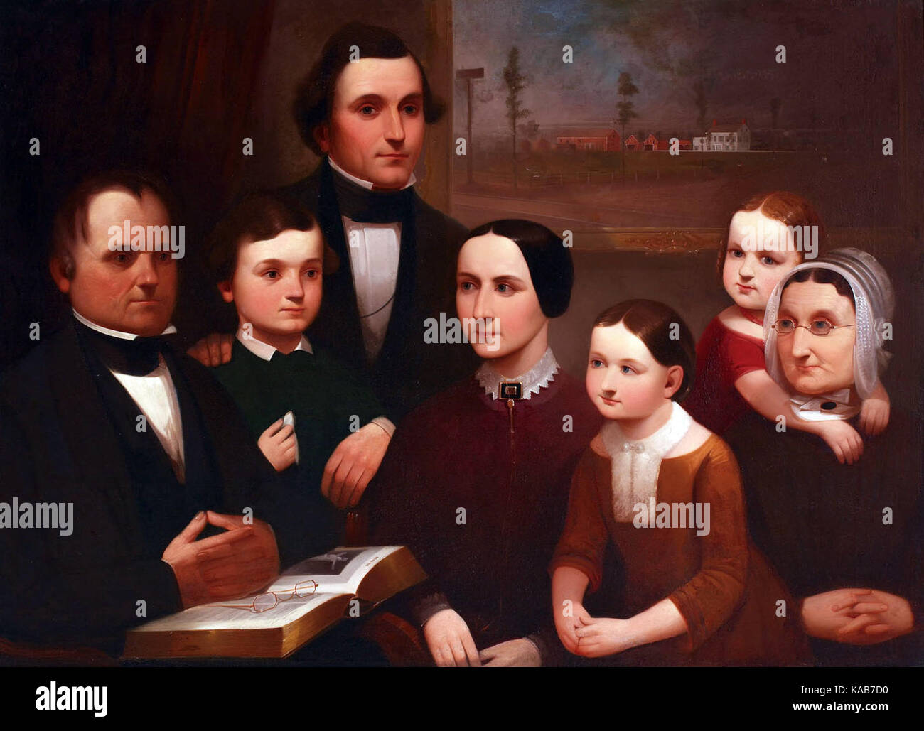 Steele Family Portrait by Henry Sanderson Stock Photo - Alamy