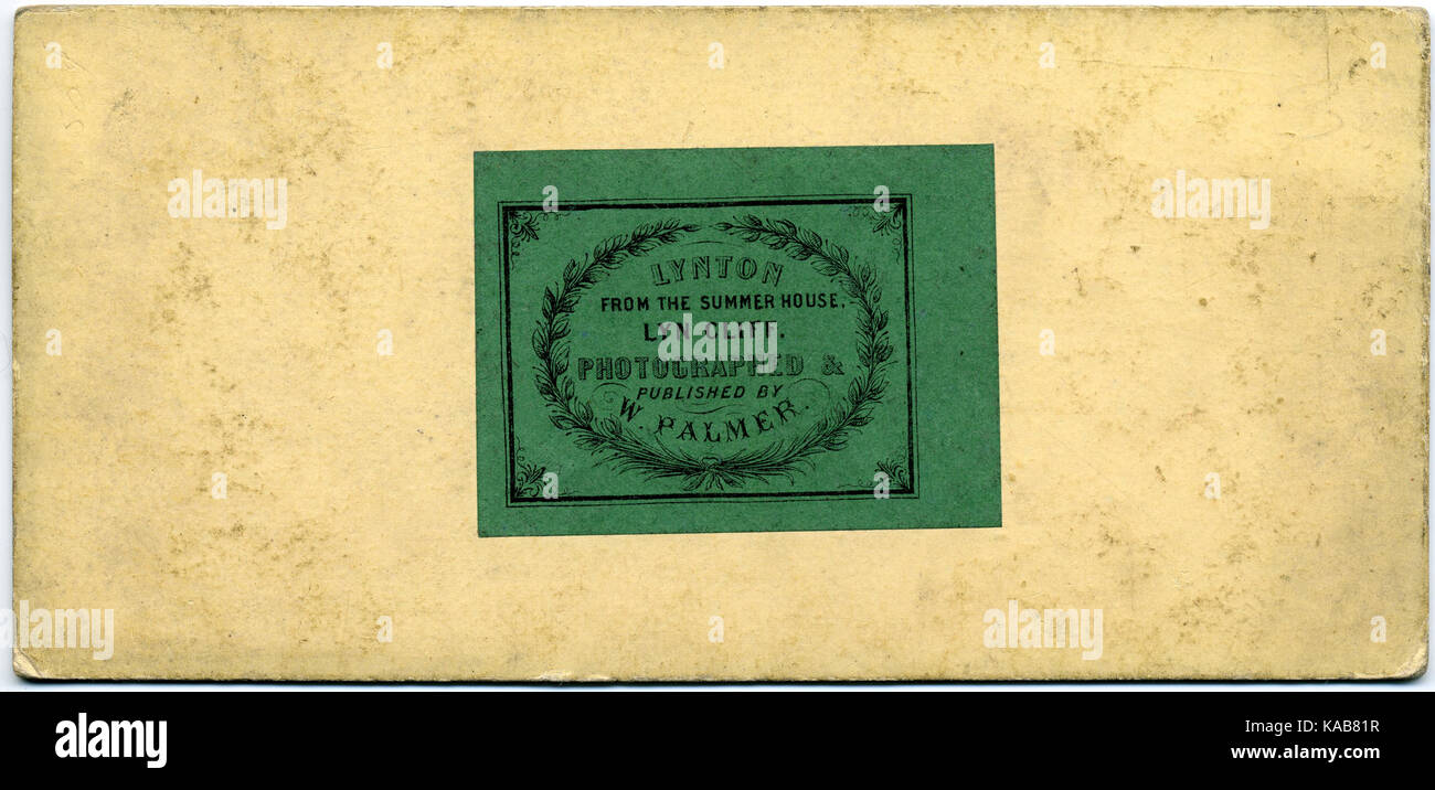 Stereo card label Lynton Devon 001 Stock Photo - Alamy