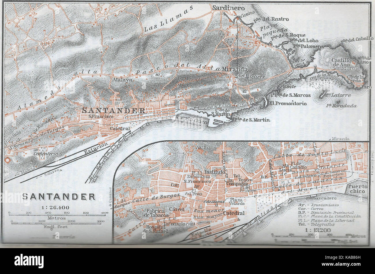 Santander map hi-res stock photography and images - Alamy