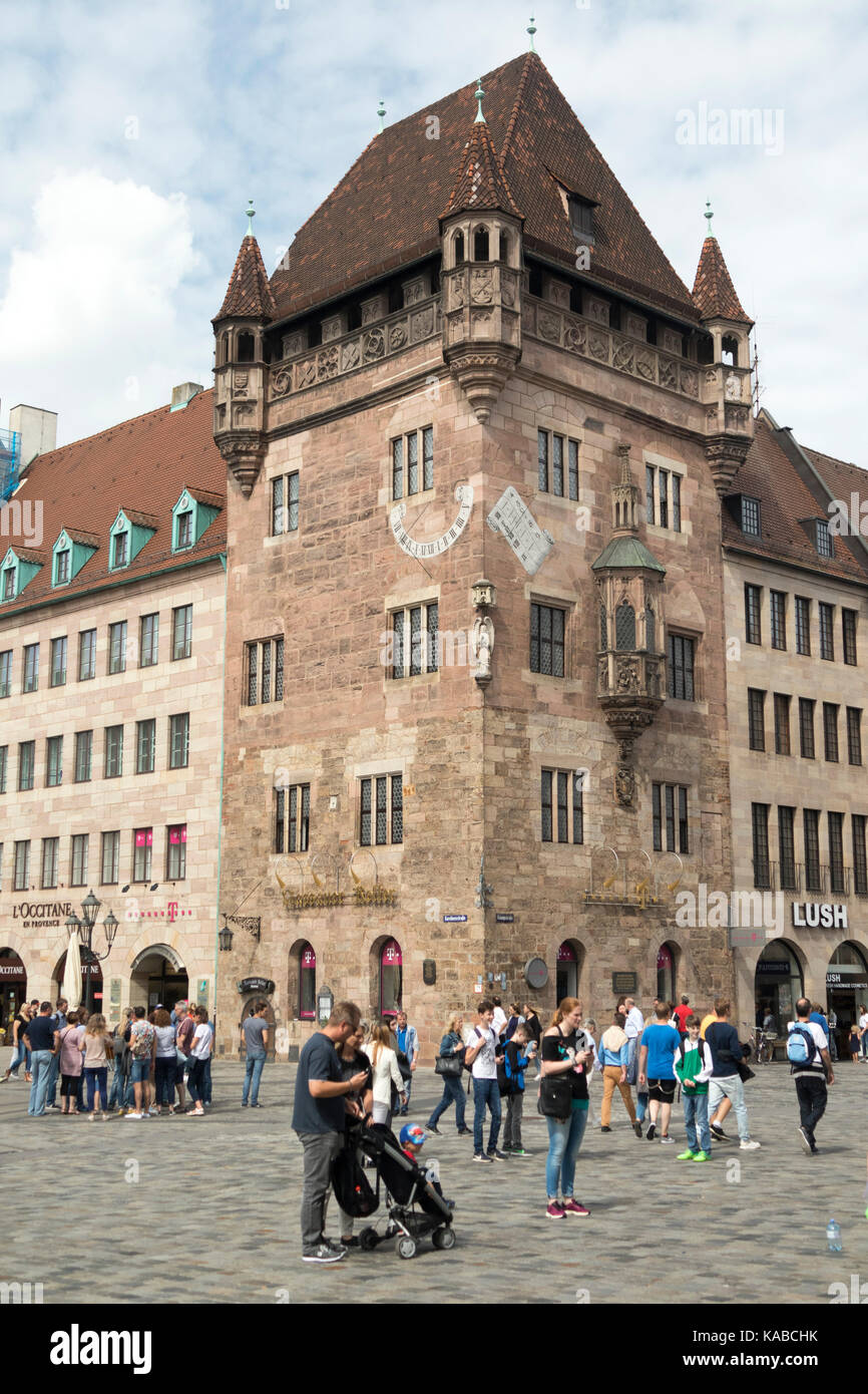 Nassauer Haus, Lorenzer Platz, Nuremberg, Bavaria, Germany Stock Photo ...
