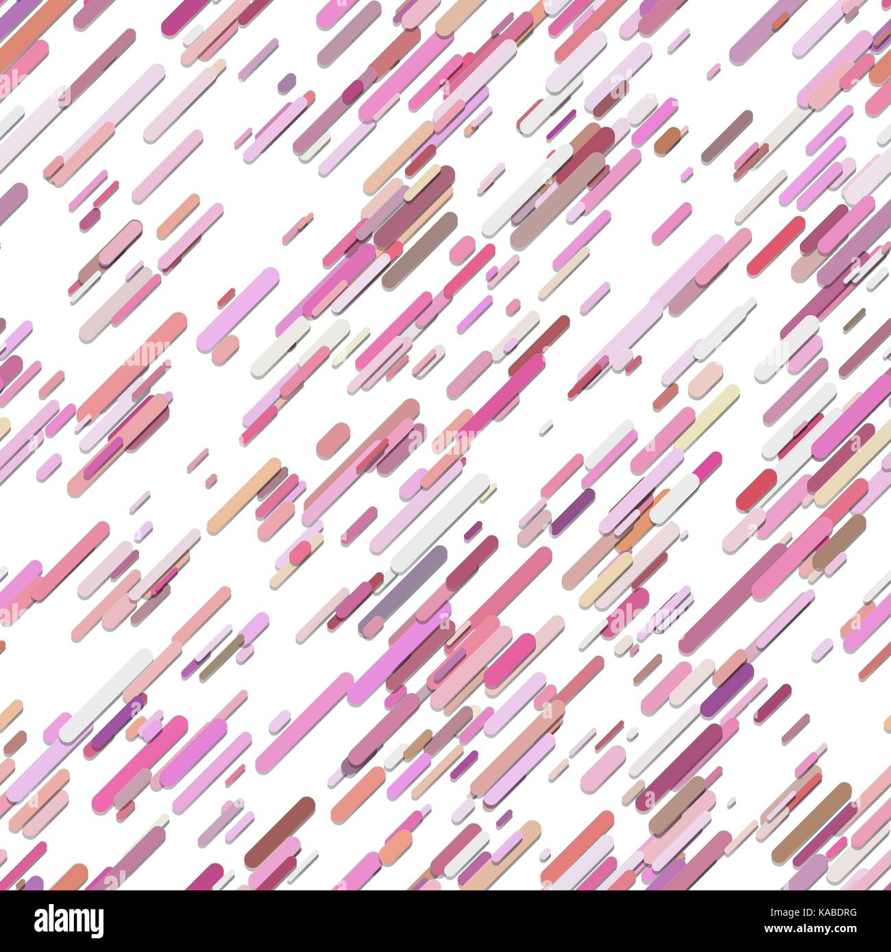 Geometrical random diagonal stripe background pattern - vector illustration from pink rounded ...