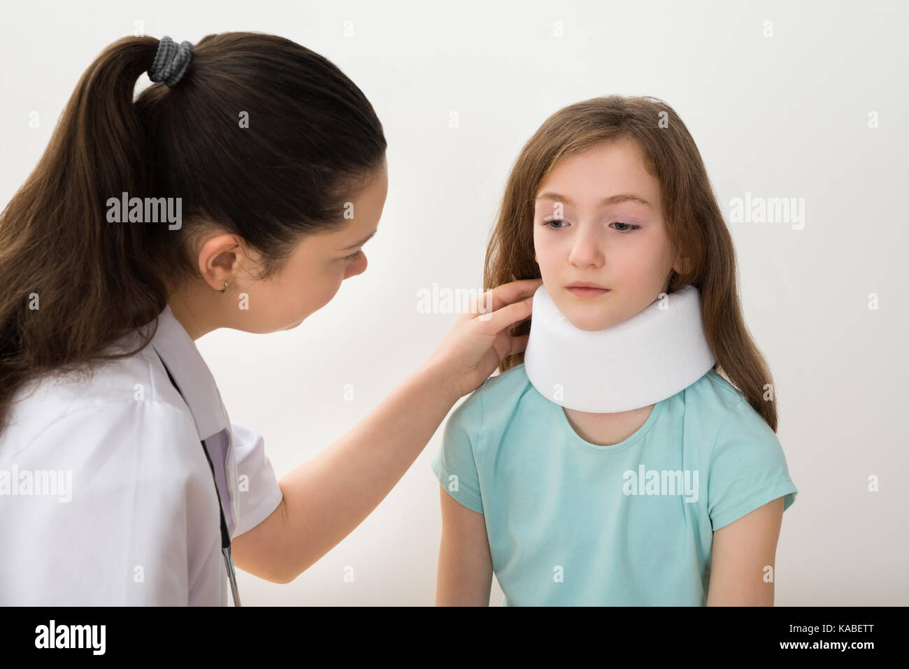 Neck brace woman hi-res stock photography and images - Alamy