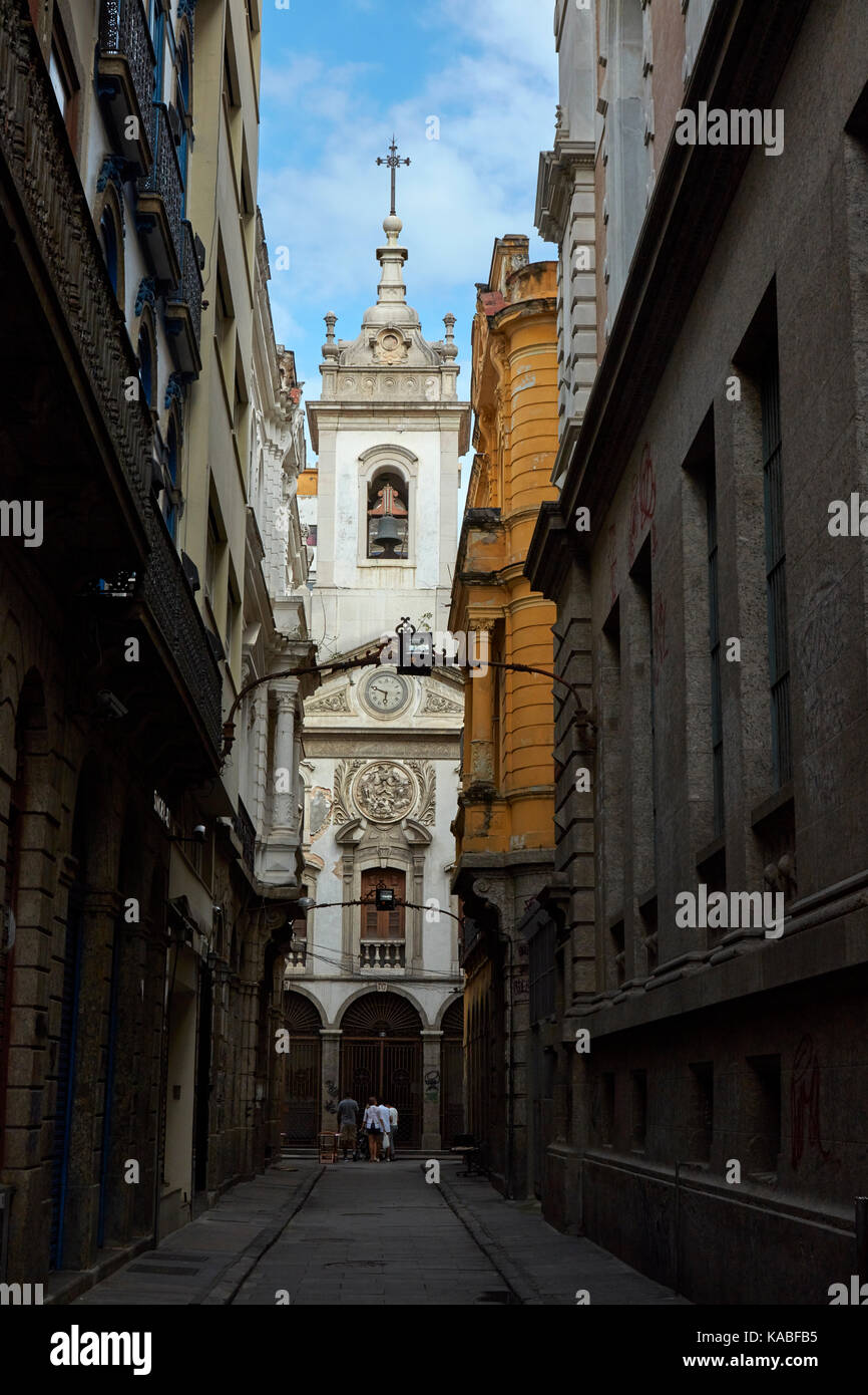 Historic narrow streets of Centro, Rio de Janeiro, Brazil, South ...