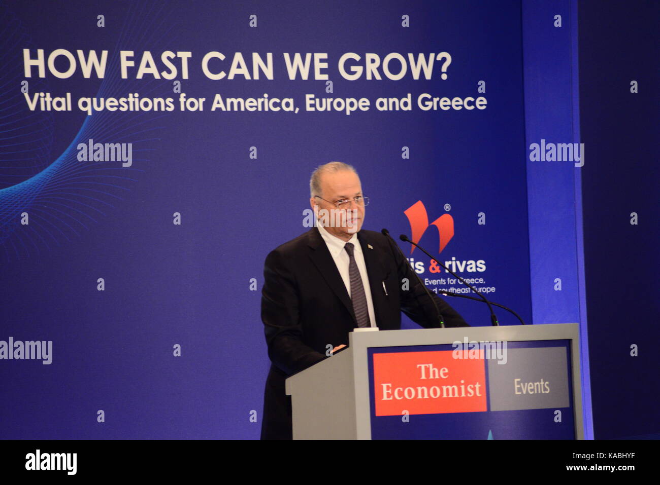 Athens, Greece. 25th Sep, 2017. Evangelos Mytilineos, Chairman and CEO ...