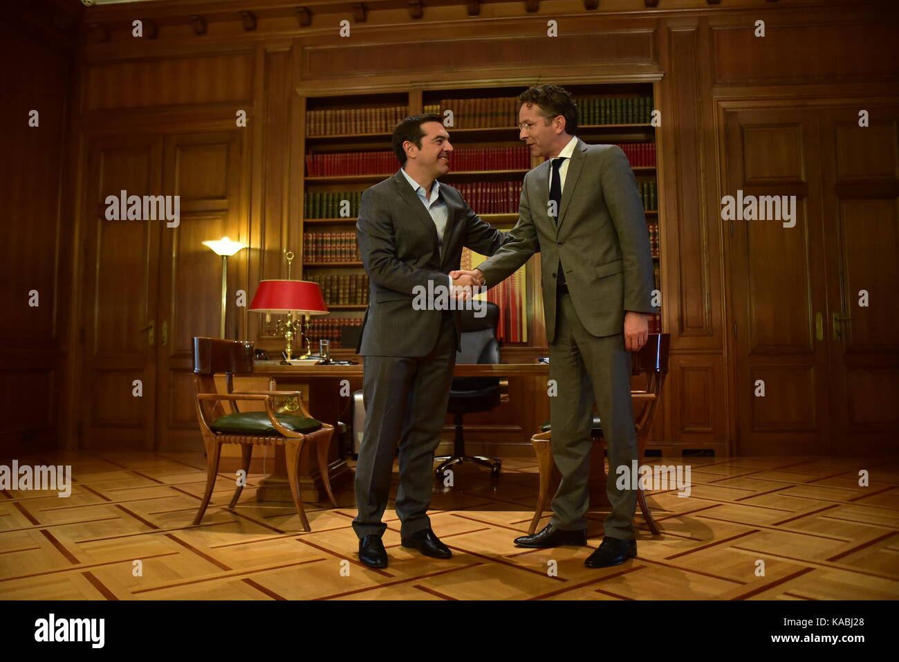 Athens, Greece. 25th Sep, 2017. Handshake of Greek Prime Minister ...