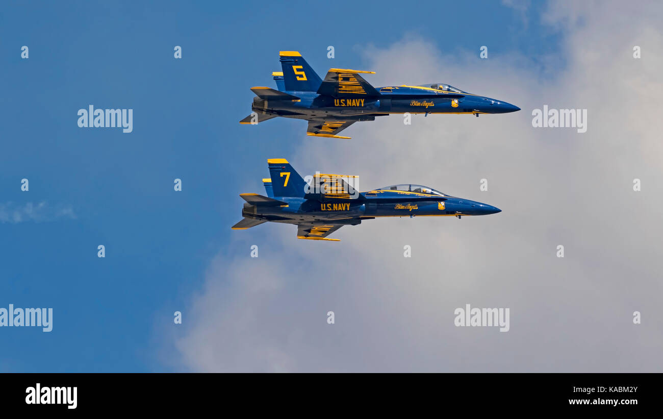 Airplane Blue Angels Navy Flight Demonstration Squadron flying at the ...