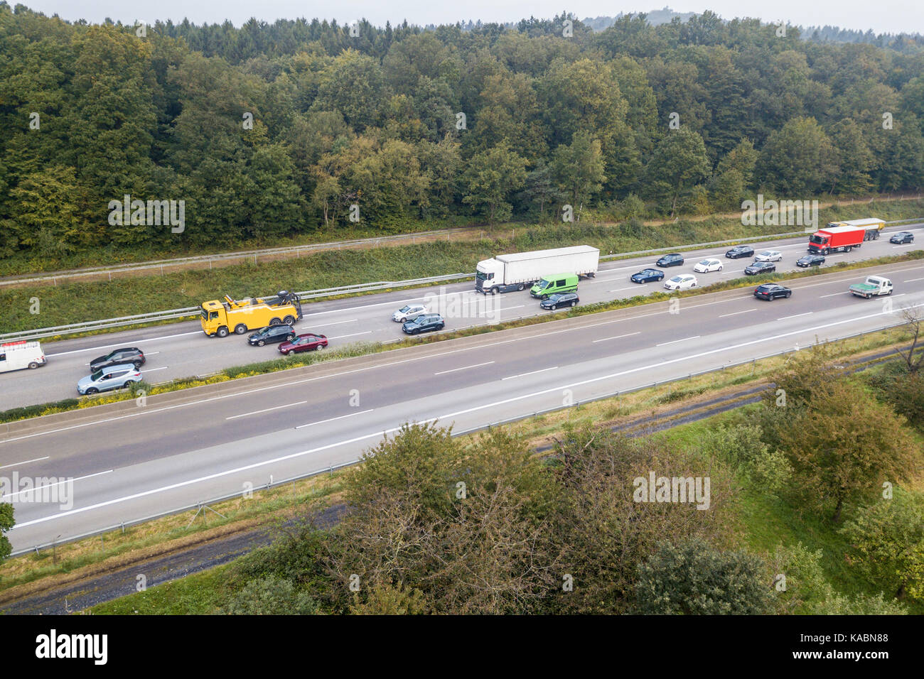 German autobahn motorway direction overhead hi-res stock photography ...