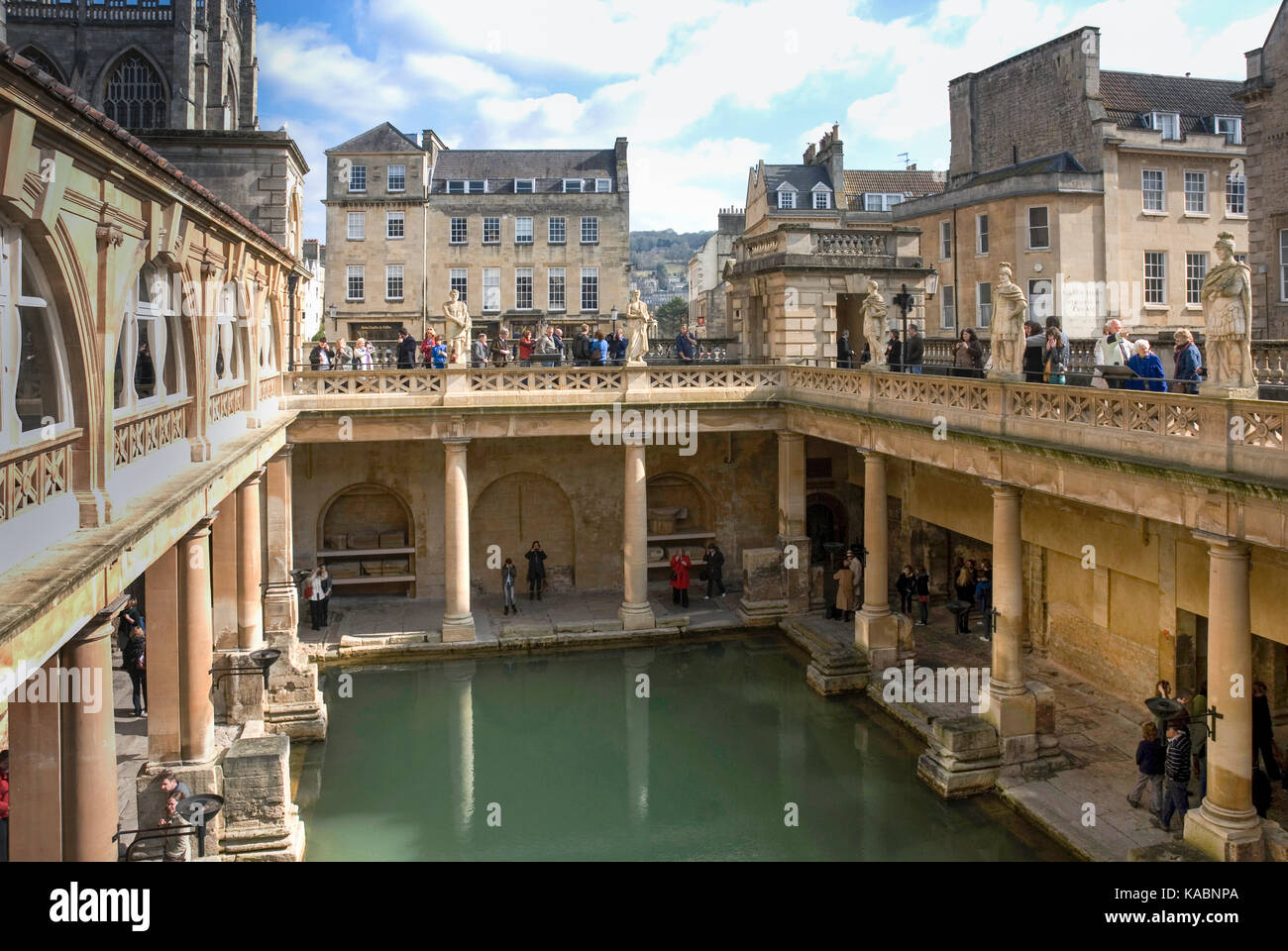 The Great Bath at the Roman Baths, City of Bath, Somerset, England ...
