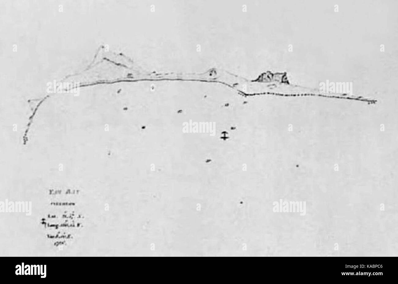 Map of Yam Bay and Niʻihau, Captain George Dixon's Journal, 1788 Stock ...