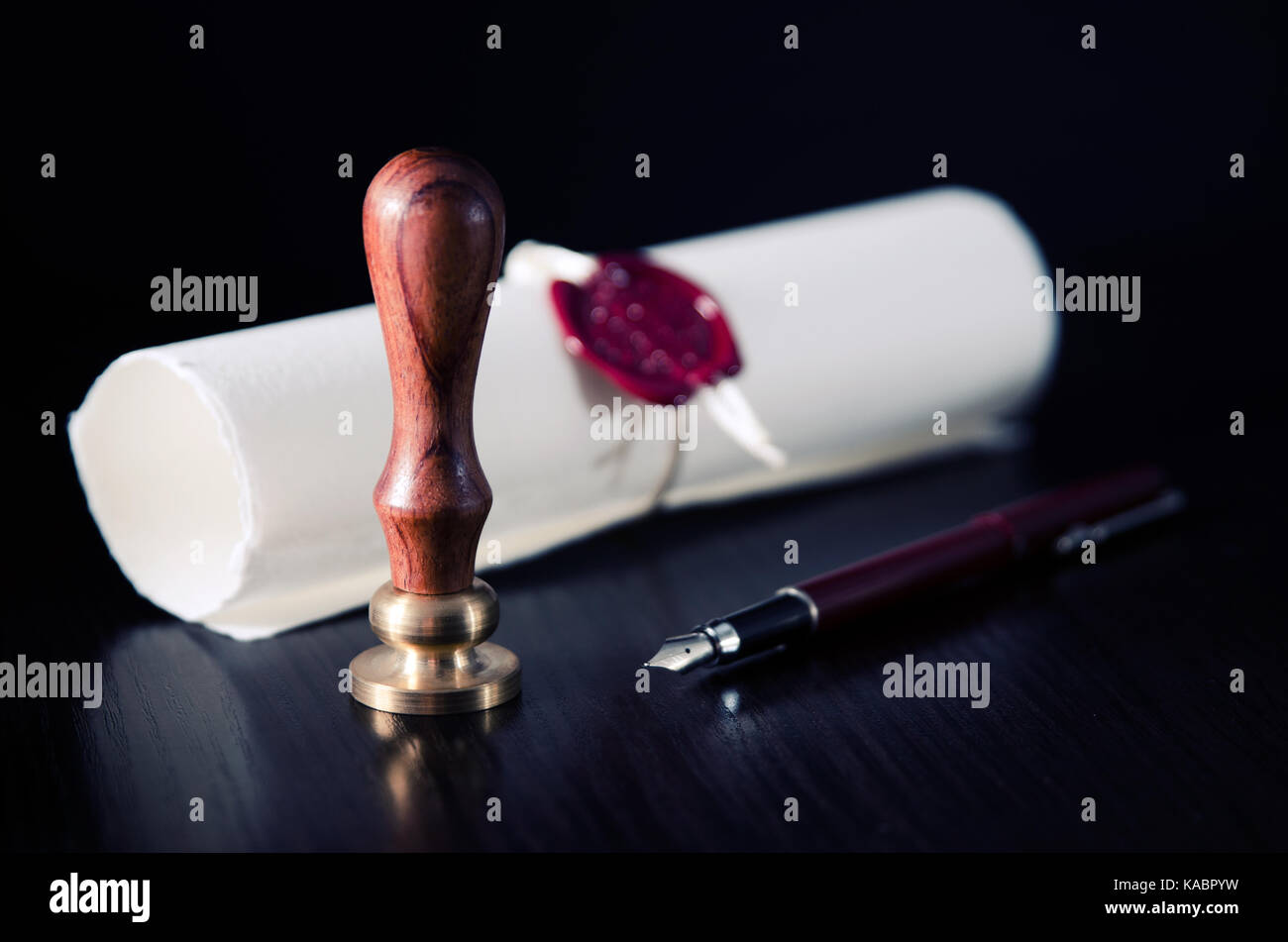 Notary public, attorney. Law concept with stamp in courtroom. law judge ...