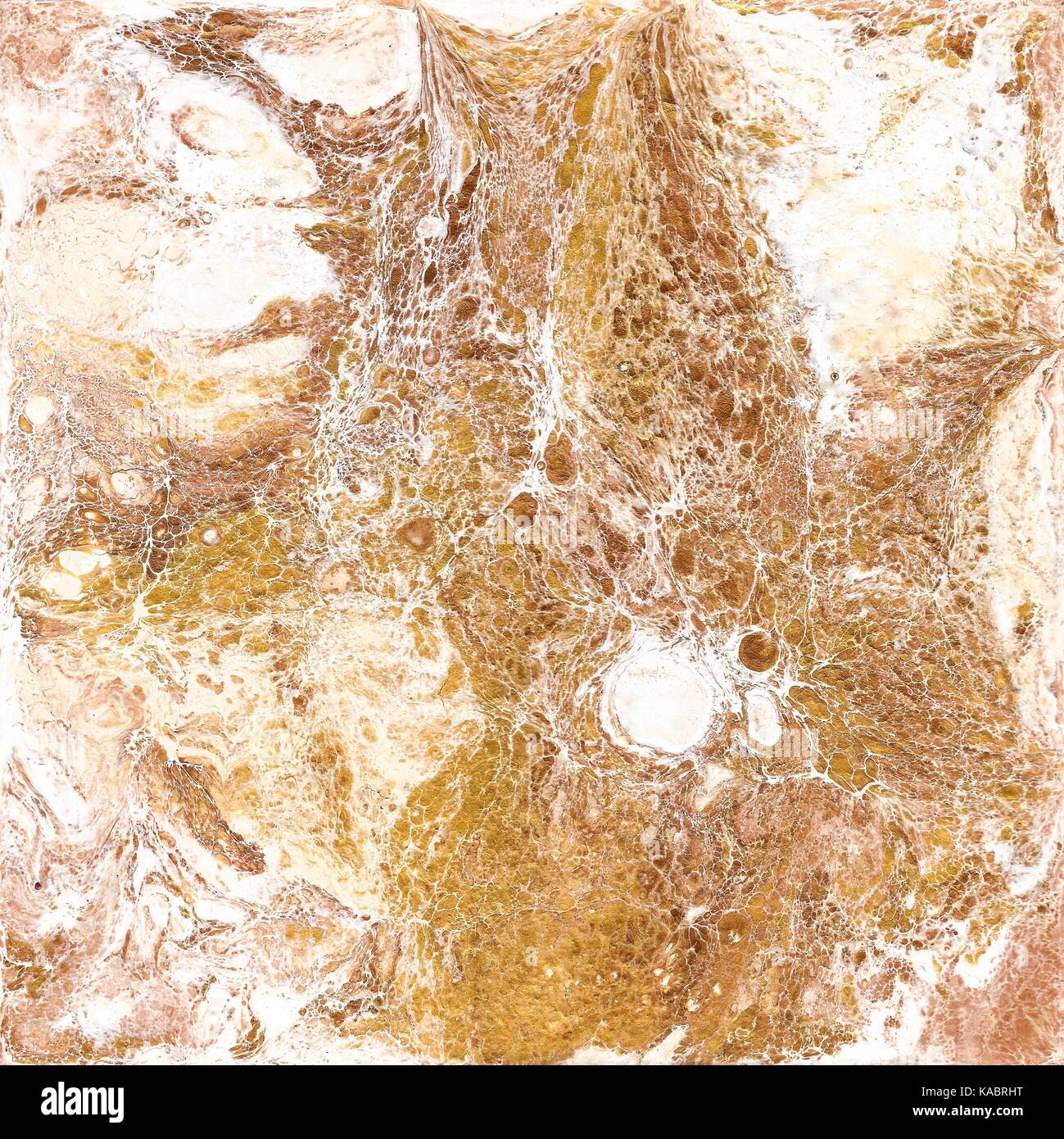 White and golden marble texture. Hand draw painting with marbled ...