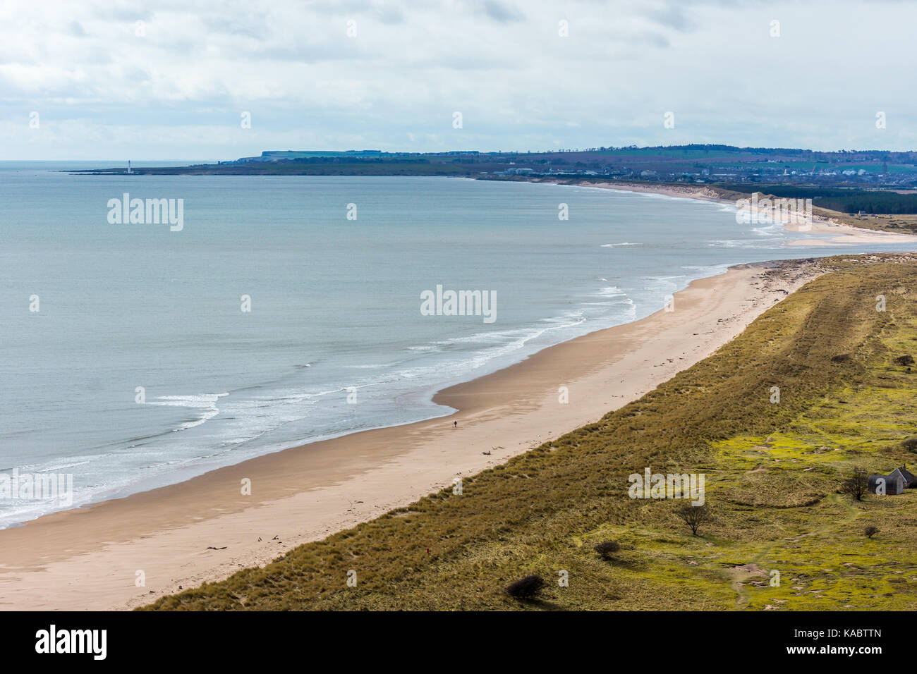 St. Cyrus beach and Montrose Bay Stock Photo - Alamy