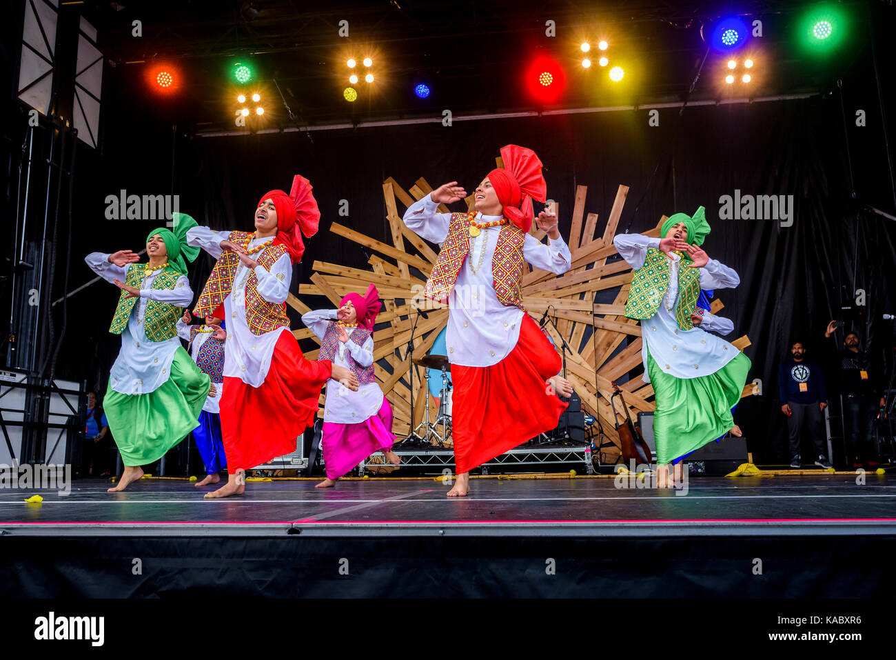Royal Academy of Bhangra Dancers perform Punjabi Folk dance at the Walk ...