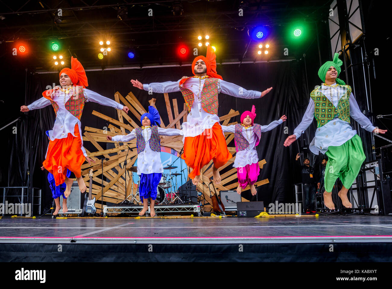 Royal Academy of Bhangra Dancers perform Punjabi Folk dance at the ...