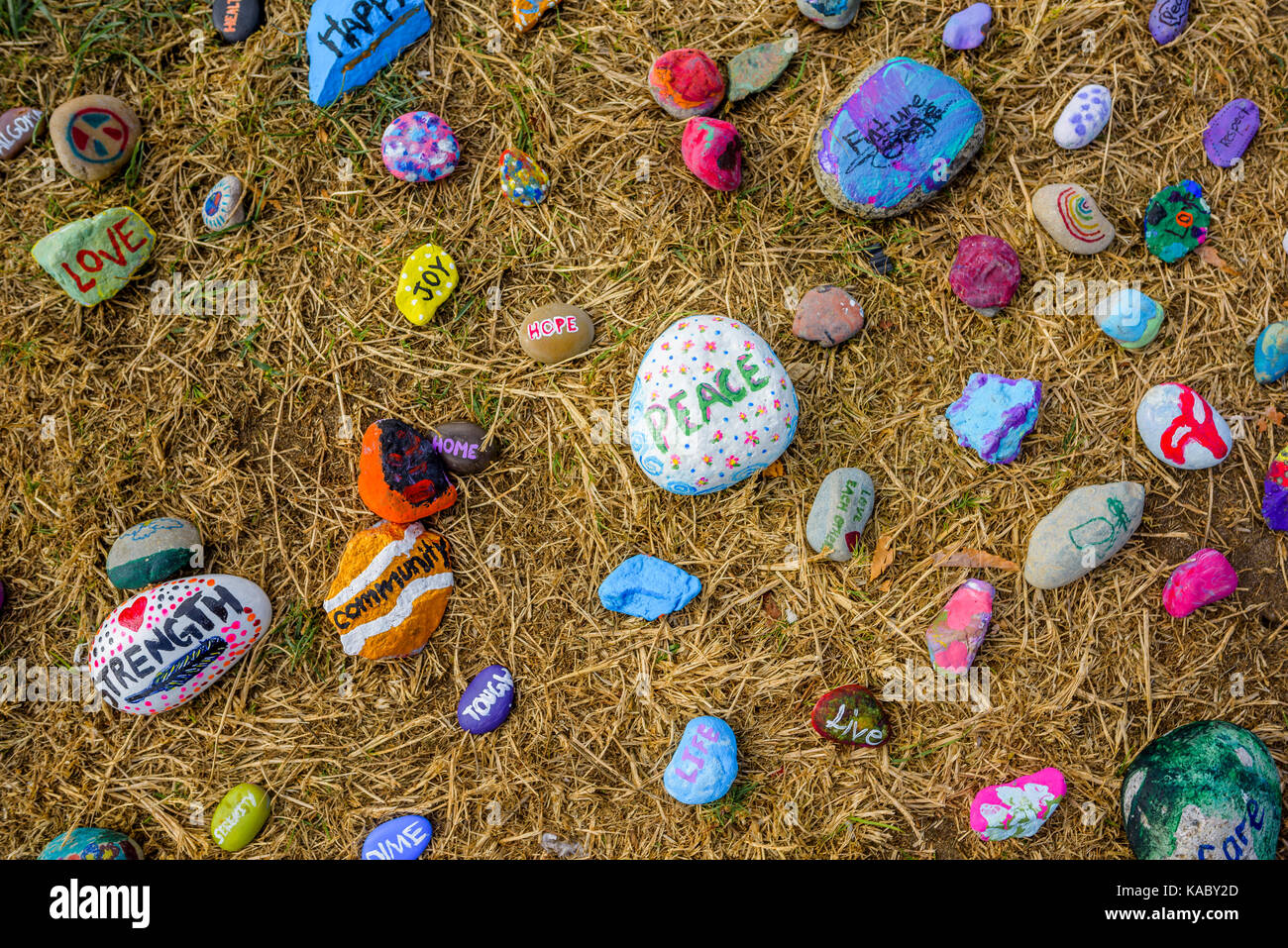 Painted Rock art installation, Walk for Reconciliation, Vancouver ...