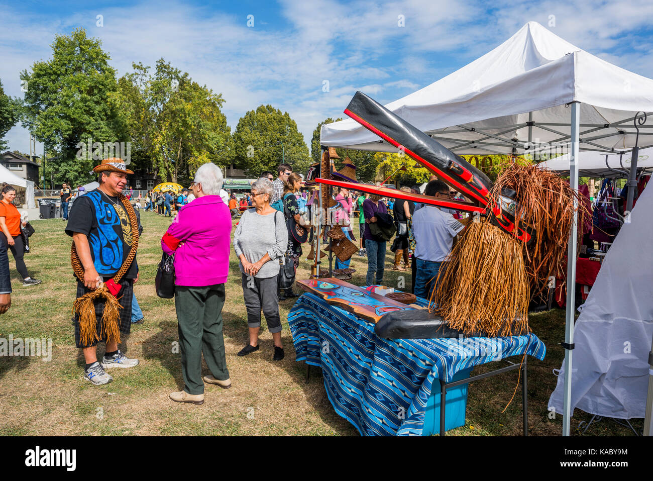 First Nations Craft booth, Walk for Reconciliation, Vancouver, British ...