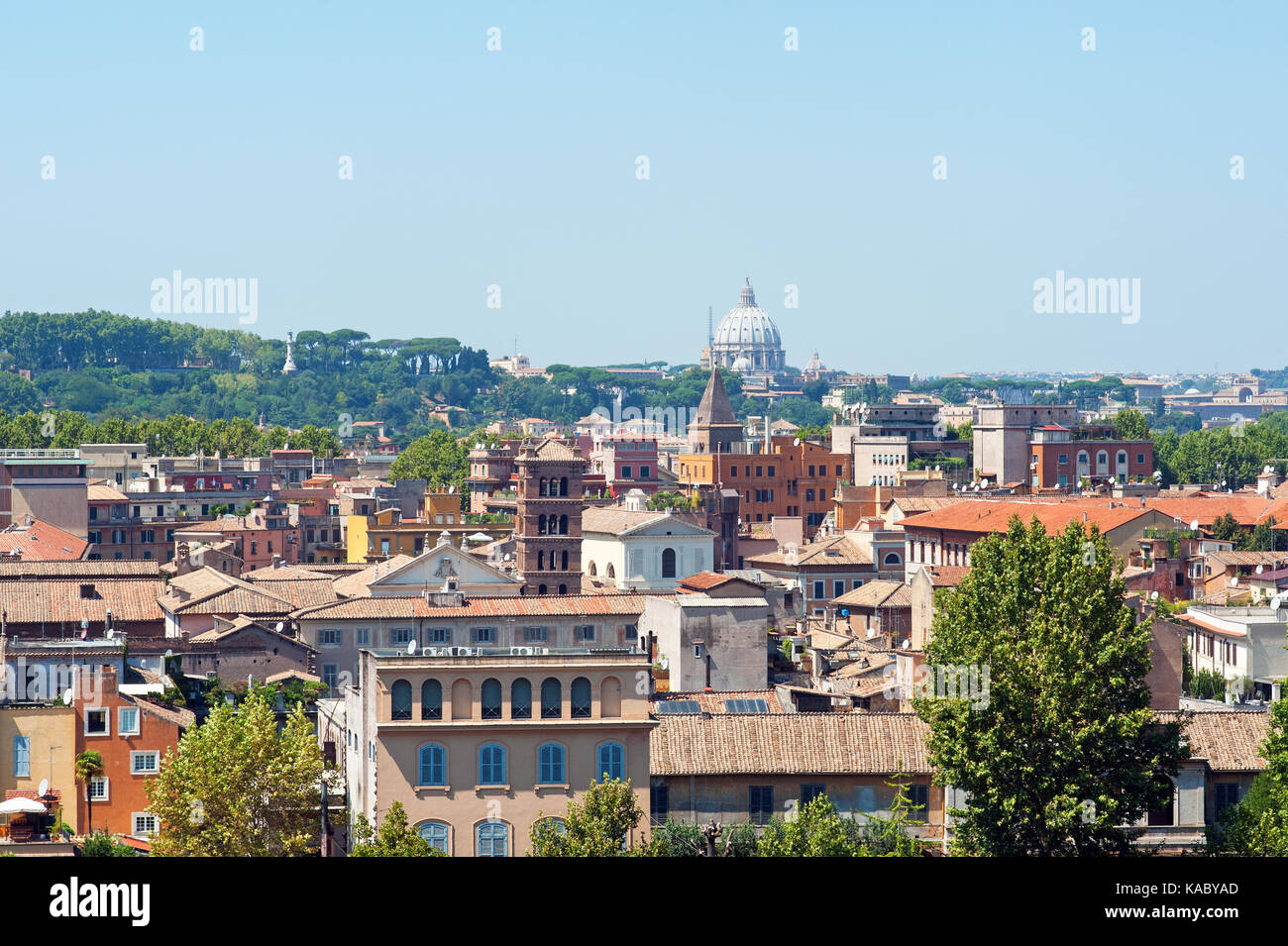 Cityscape with rooftops in Rome Italy Stock Photo - Alamy