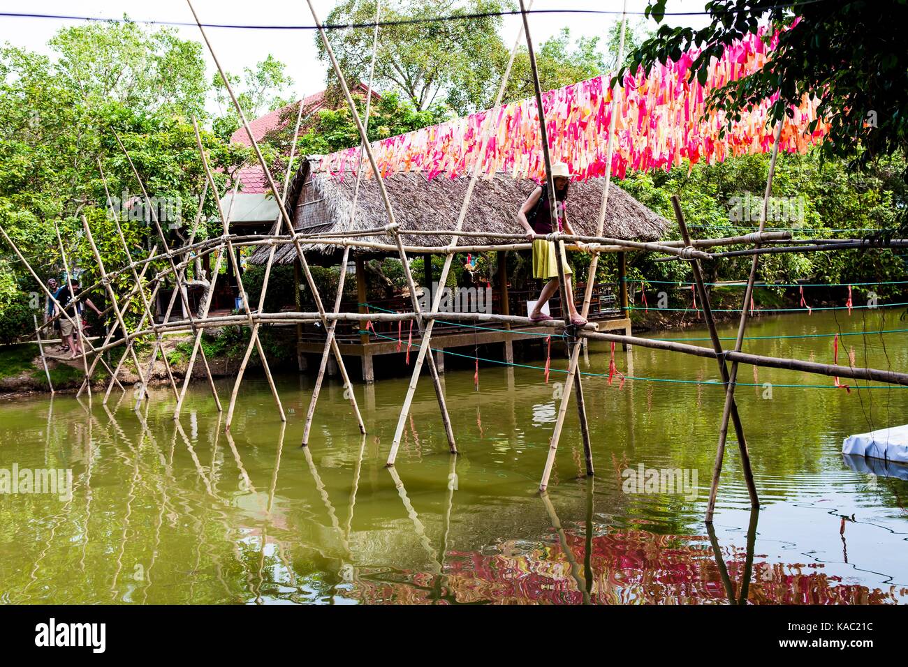 monkey bridge in Vietnam Stock Photo - Alamy