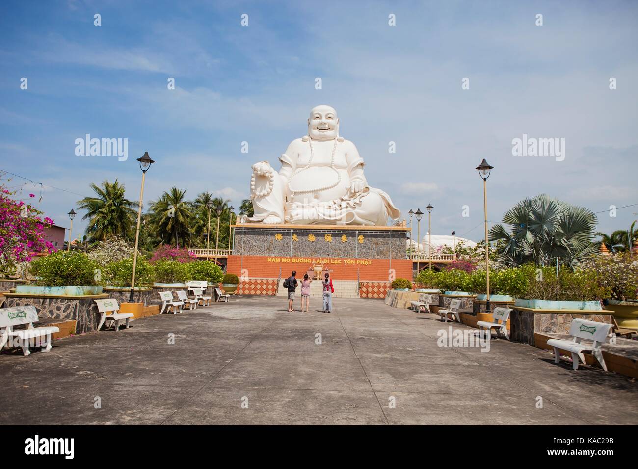 Maitreya Buddha statue located in the famous Vinh Trang pagoda in My ...